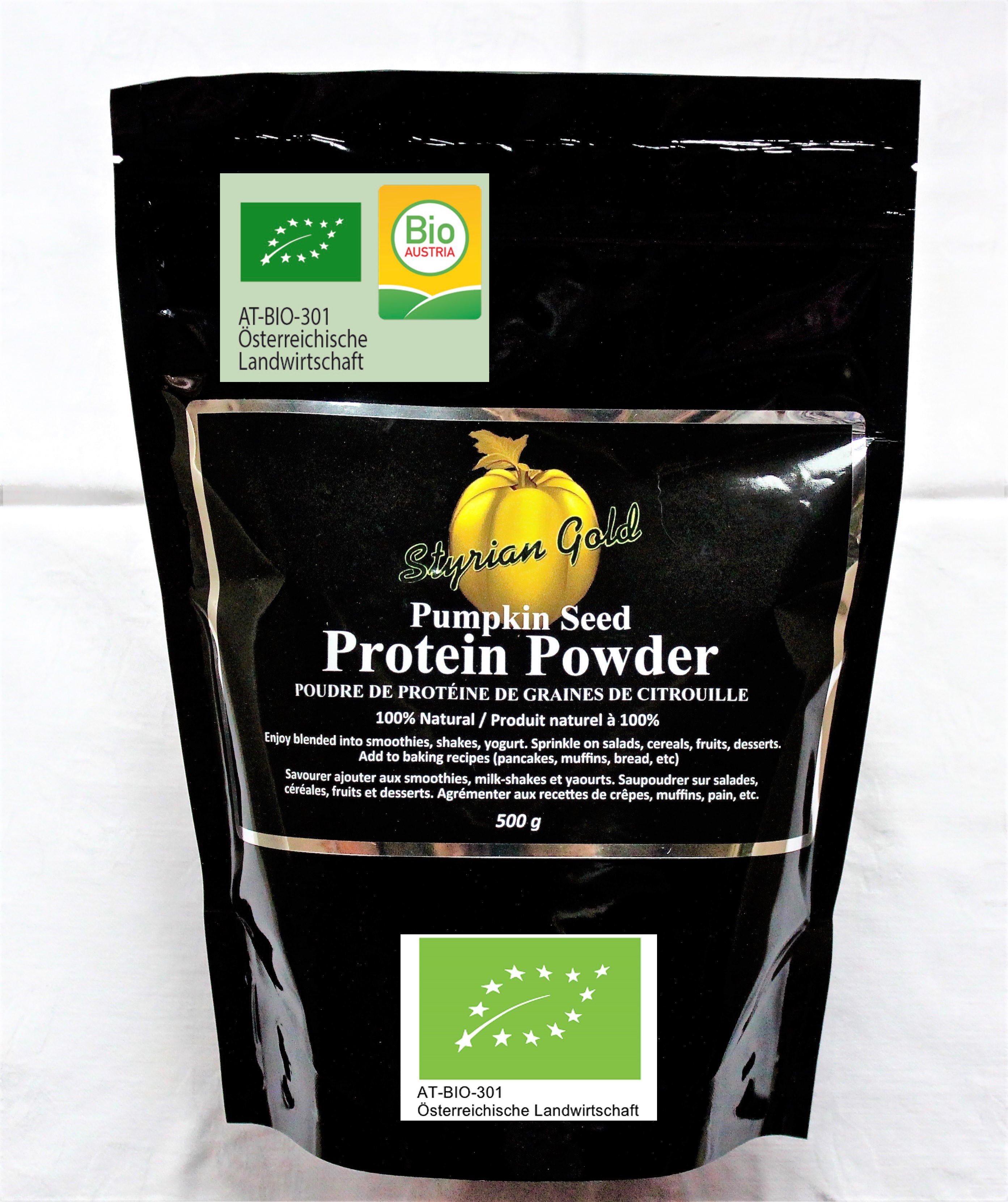 Protein Powder CERTIFIED ORGANIC – 500 g (One Pouch) – Styrian Gold ...